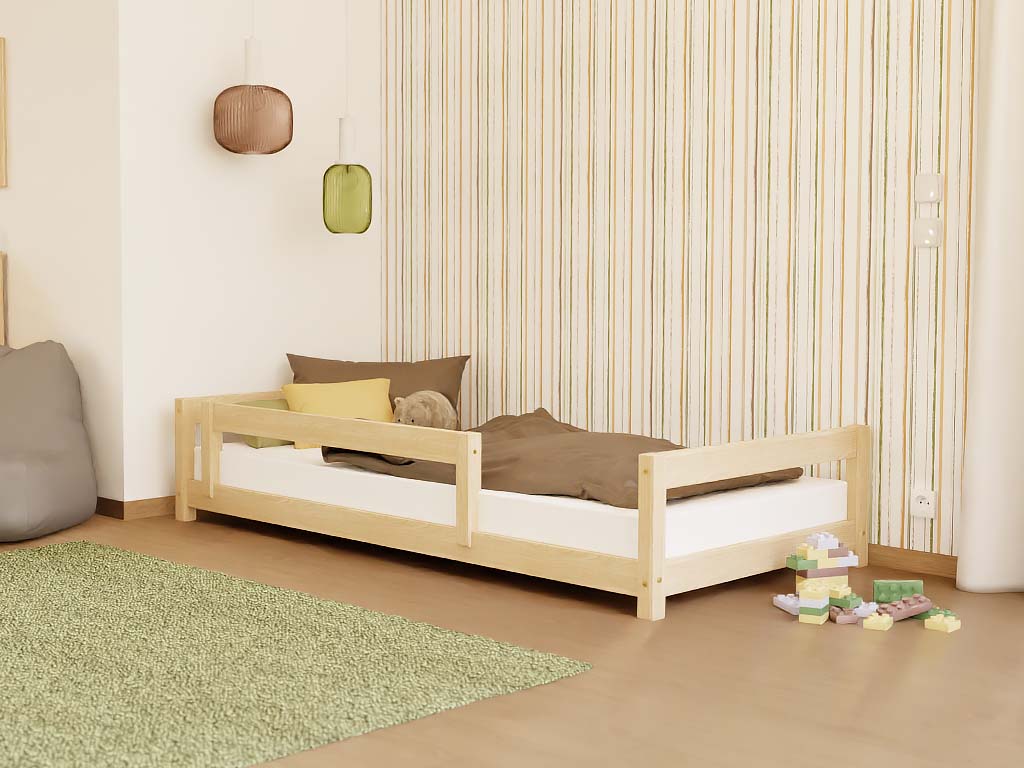 Children's Wooden Bed LUCKY with Two Headboards